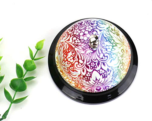 Floral Bell Ringers for Teachers - Front Desk Bell for Hotel, Restaurant Reception Desk Bell for Service - Classroom Bell Ringer Attention Bell - Ringer Bell to Ring for Service Bell for Desk KSI