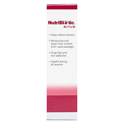NutriBiotic Nasal Spray 1 Fl Oz | Nasal Lubricant with Grapefruit Seed Extract & Sodium Chloride | Help Flush Irritants from Nasal Passages | Convenient Measured Dose Pump | Drug-Free & Non-Medicated