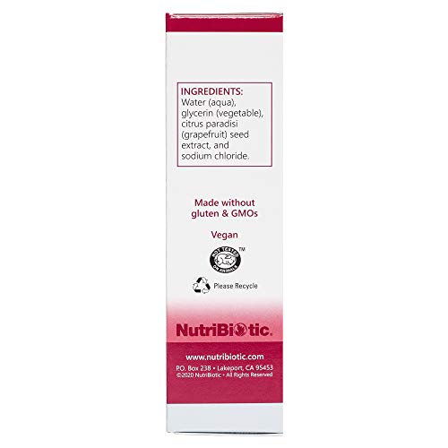 NutriBiotic Nasal Spray 1 Fl Oz | Nasal Lubricant with Grapefruit Seed Extract & Sodium Chloride | Help Flush Irritants from Nasal Passages | Convenient Measured Dose Pump | Drug-Free & Non-Medicated