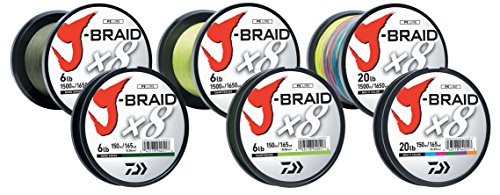 J-BRAIDX8, Filler Spool, Multi-Color, Mono Dia.= 10lb.