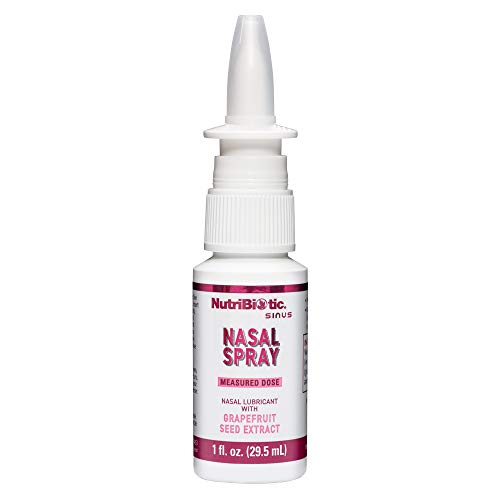 NutriBiotic Nasal Spray 1 Fl Oz | Nasal Lubricant with Grapefruit Seed Extract & Sodium Chloride | Help Flush Irritants from Nasal Passages | Convenient Measured Dose Pump | Drug-Free & Non-Medicated