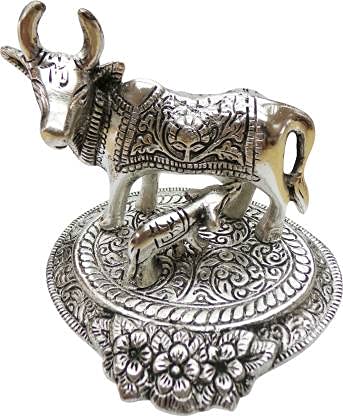 Krishna, Temple, Showcase Jhula Silver Cow