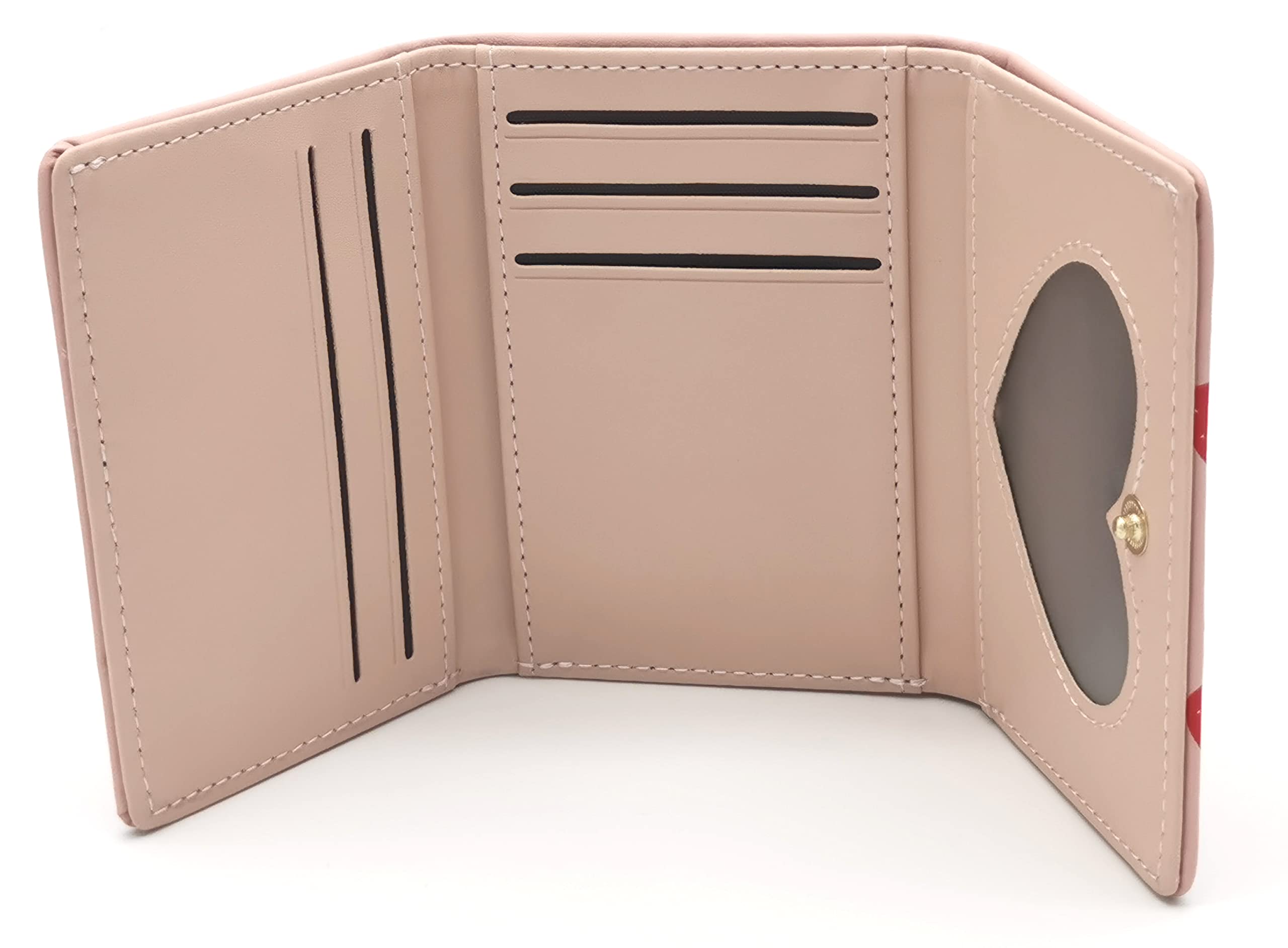 VEELAM Small Trifold Cute Kawaii Strawberry Wallet for Women Girls(Pink)