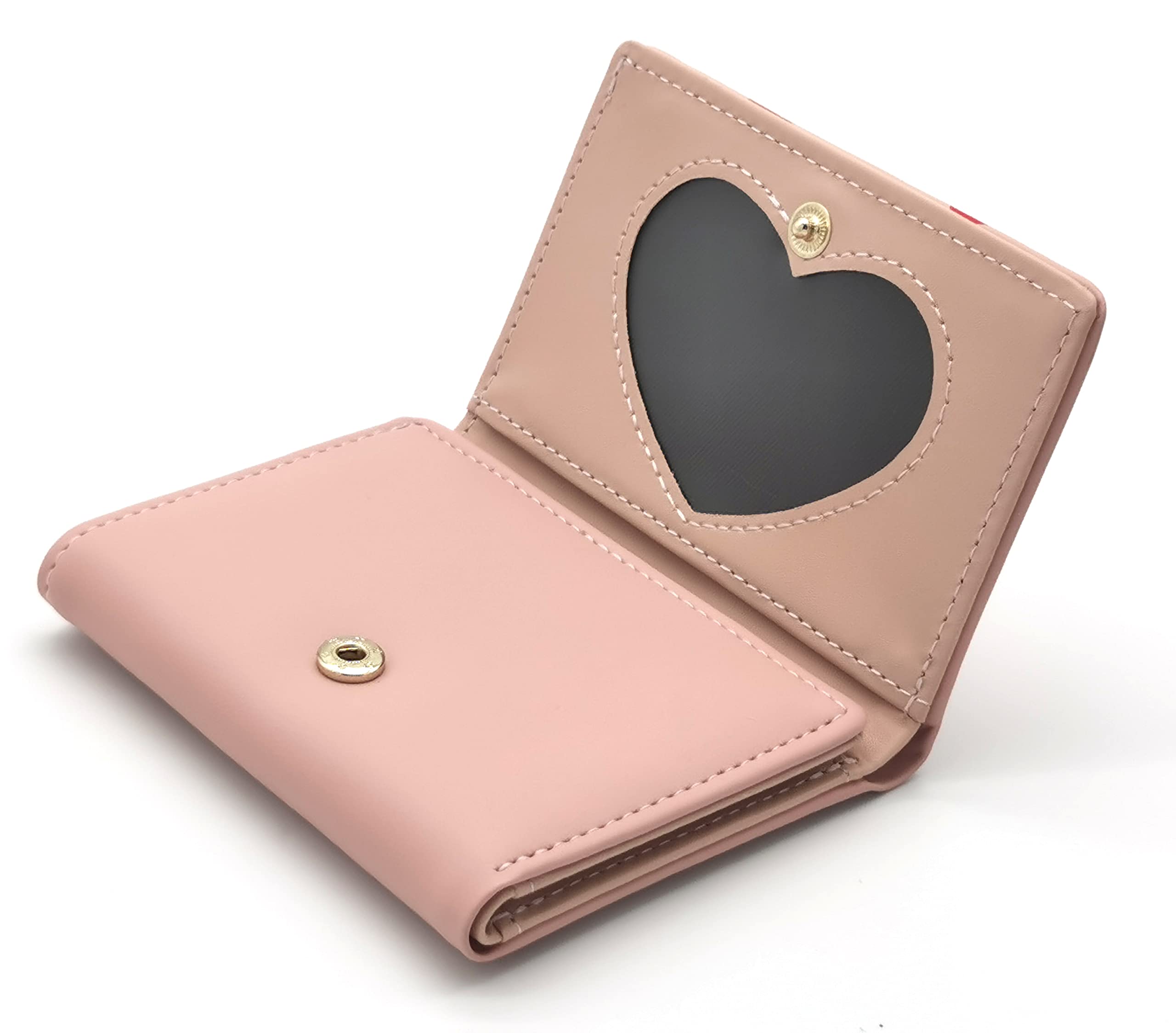 VEELAM Small Trifold Cute Kawaii Strawberry Wallet for Women Girls(Pink)