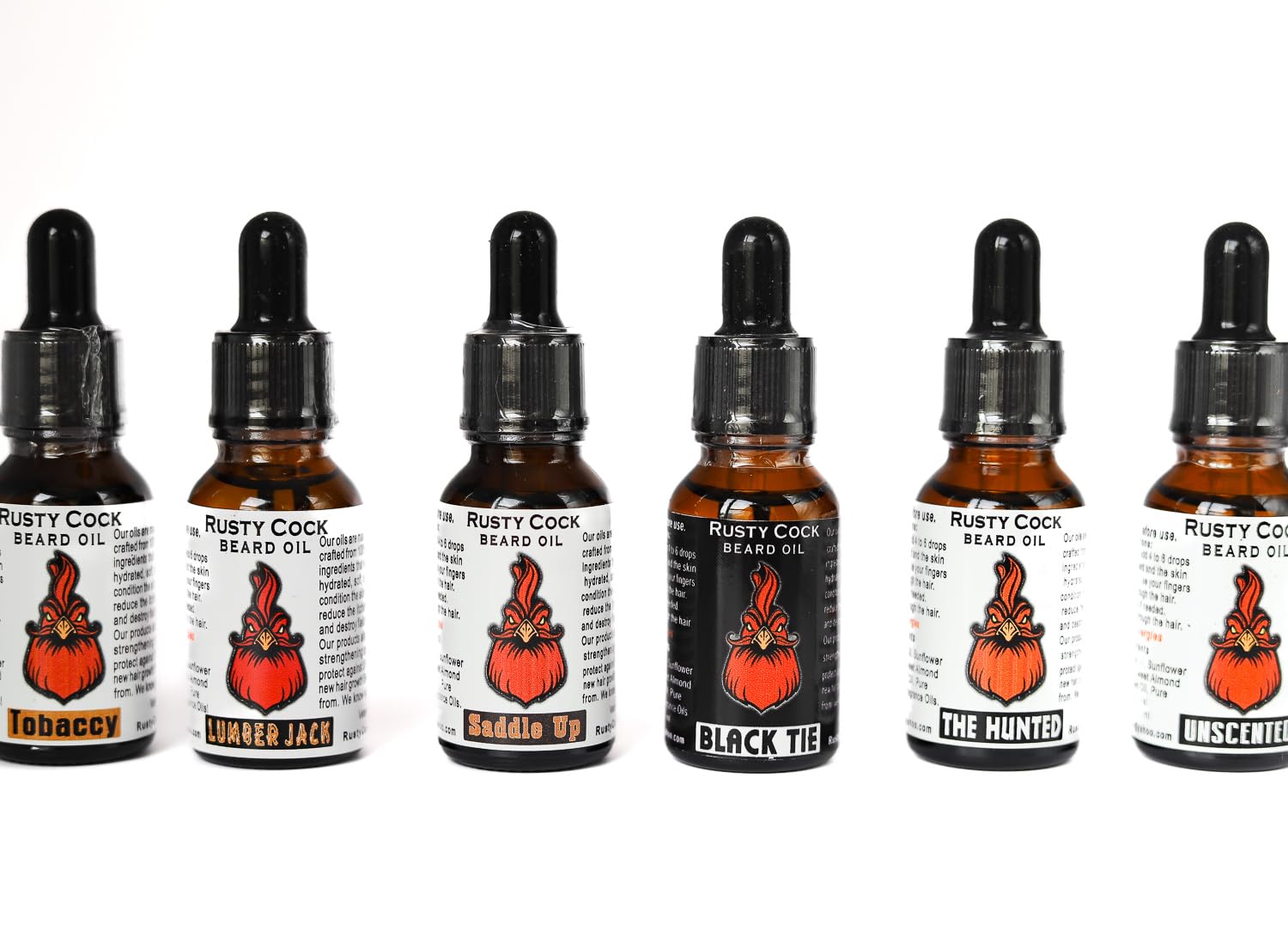 Rusty Cock Beard Oil - Funny Name/Serious Beard Care (Gunpowder & Lead Scent) - Our Smokin' Barrel
