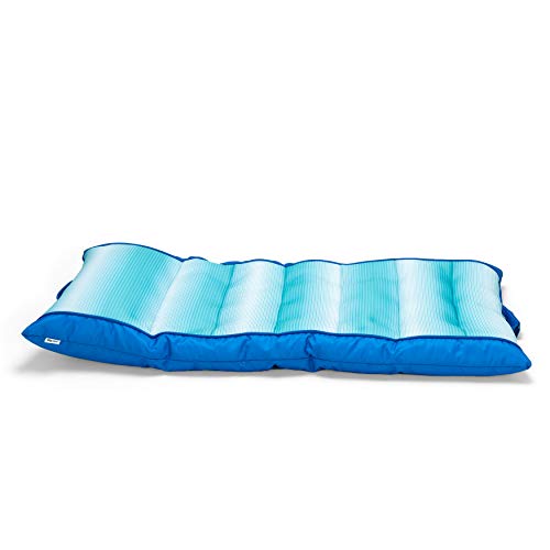 Big Joe Kona No Inflation Needed Pool Lounger with Headrest, Fade Aqua Double Sided Mesh, 5.5ft Big