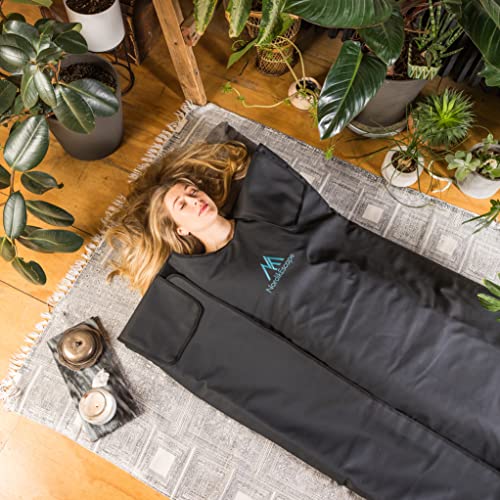 NordikEscape Infrared Sauna Blanket Zero EMF (70"x36") - Far Infrared Blanket Sauna for Detox and Relaxation - infared Sauna Blanket - Infrared Sauna Bag - Sauna Manta - Portable Home Sauna