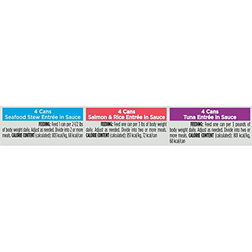 Nestle Purina Petcare 381023 36 oz Pro Plan Seafood Entrees Variety Pack (Pack of 12)
