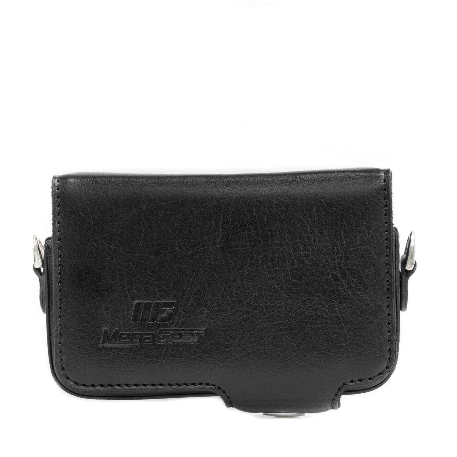 MegaGear Leather Camera Case with Strap Compatible with Canon PowerShot SX740 HS, SX730 HS, Black