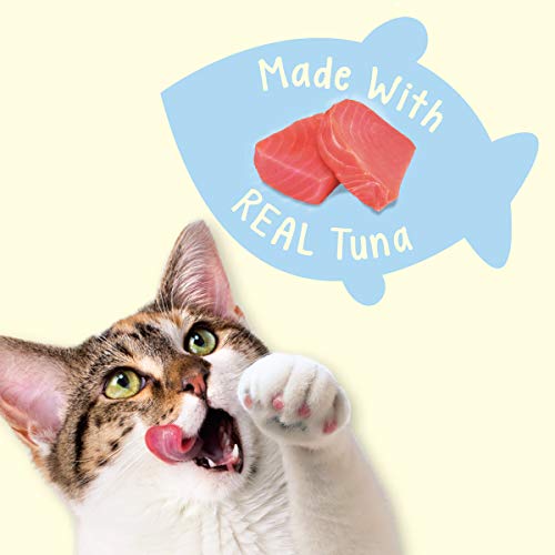 Purina Friskies Natural Cat Treats, Party Mix Natural Yums With Wild Tuna - (6) 6 oz. Pouches