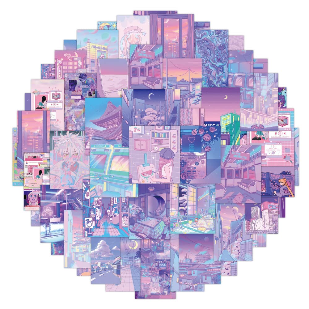 50 Packs Purple Girl Heart Stickers Water Bottles Laptop Phone Computer Guitar Skateboard Kawaii Aesthetic Trendy Vinyl Sticker Waterproof Aesthetic Trendy Decals for Teens Girls Adults