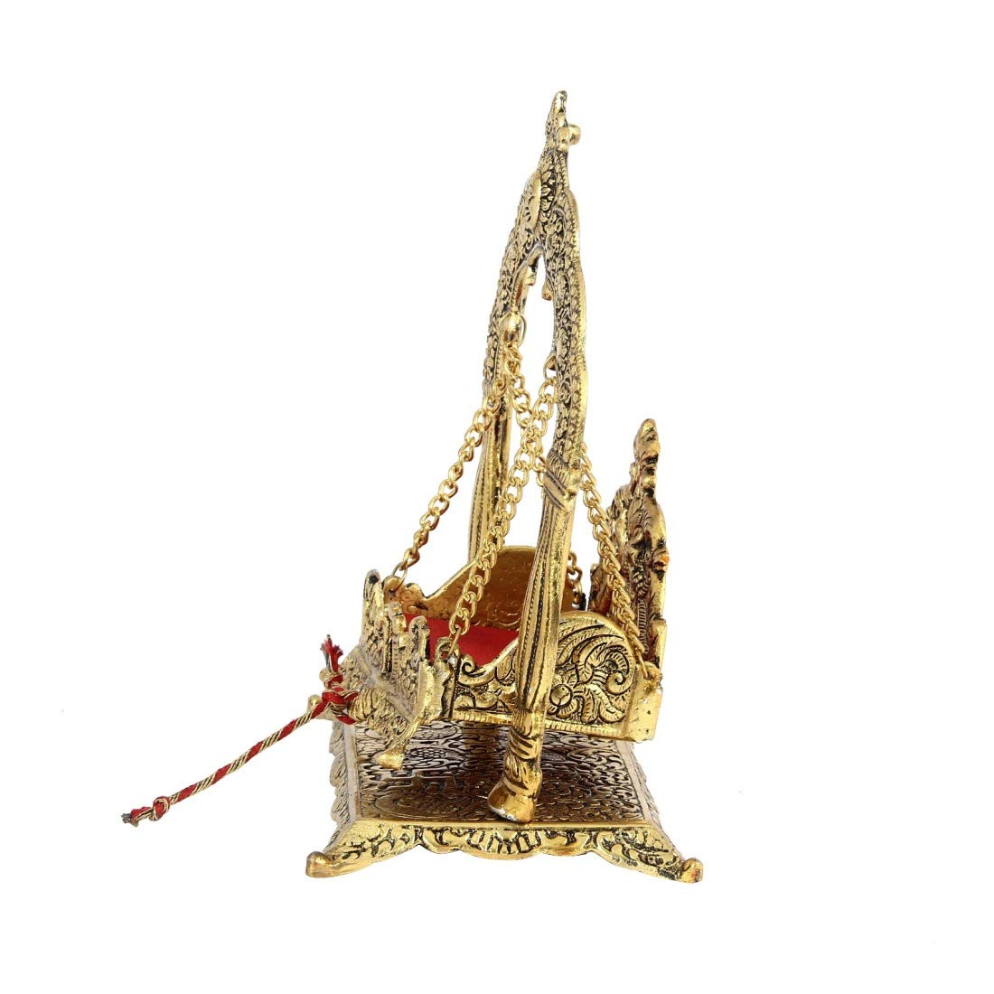 Handicrafts Paradise Handicrafted Pooja Jhula | Swing | Palana | Nand Gopal Palana in Metal - 8.25 x 4.75 x 9.75 inches