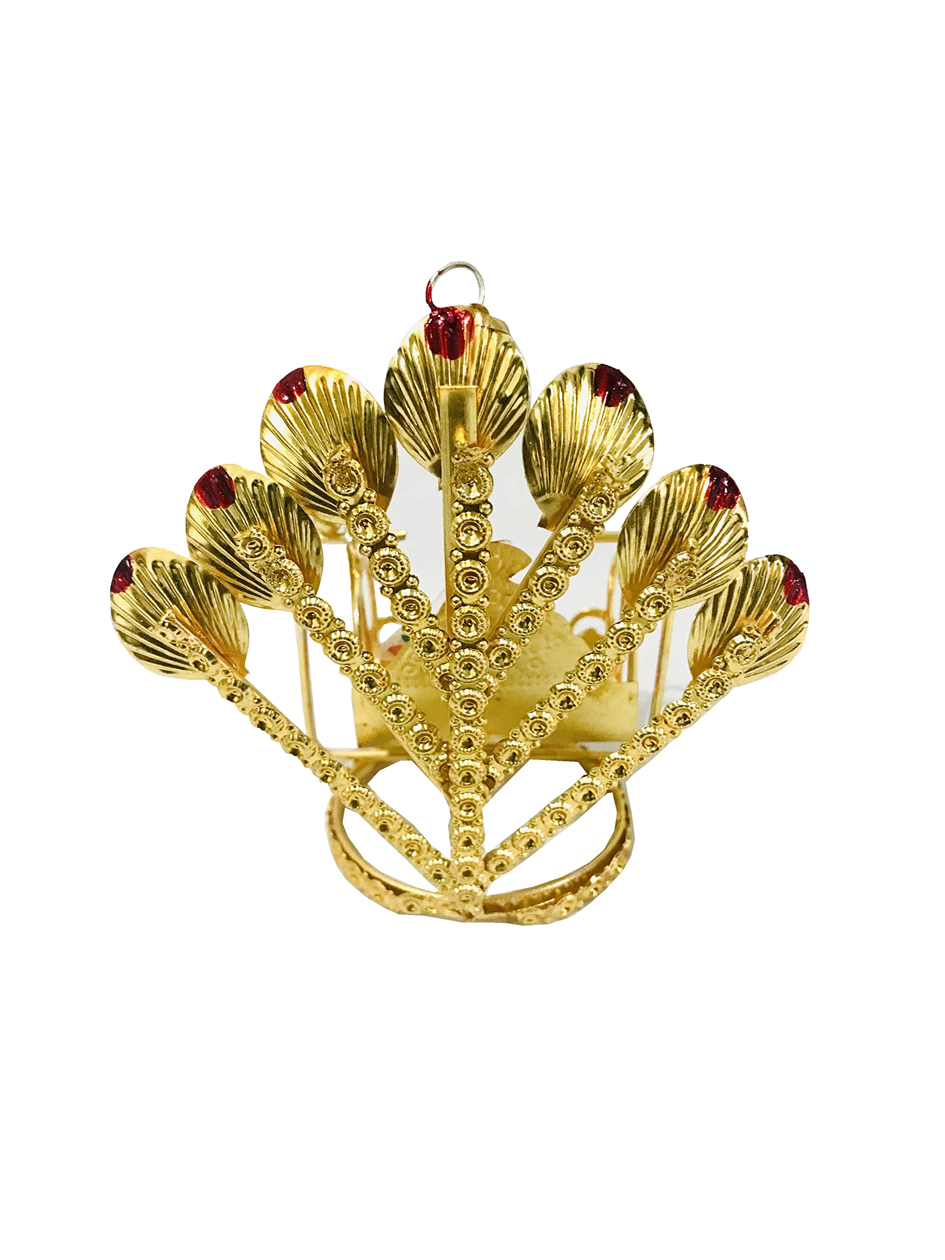 Gavya International Ladoo Gopal Sheshnag Jhula or Bal Gopal Lord Krishna jhula Swing for Home Temple mandir or car Dashboard showpiece - (3.5 X 3.5) inch