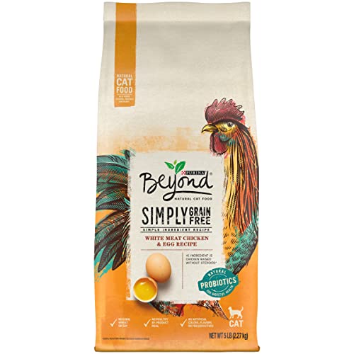 Purina Beyond Grain Free, Natural Dry Cat Food, Grain Free White Meat Chicken & Egg Recipe - 5 lb. Bag (Pack of 1)