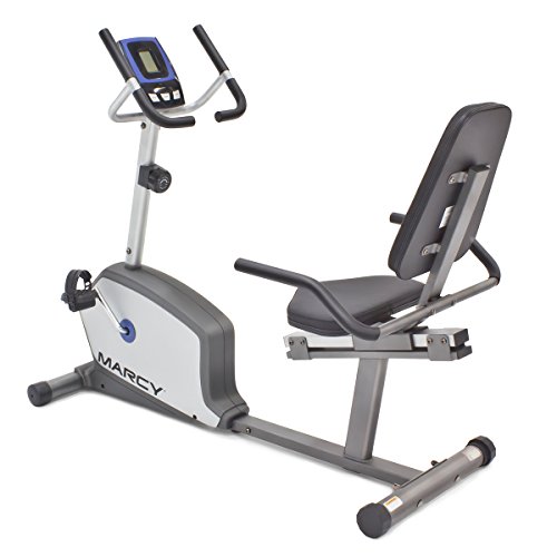 Marcy Recumbent Exercise Bike with Adjustable Seat and 8 Resistance Levels, 300 Pound Capacity NS-1201R