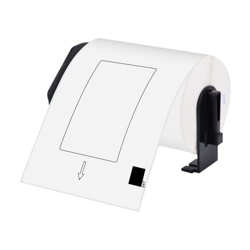 KCMYTONER Compatible for Brother DK-1247 Large Shipping Labels 4.07” x 6.4” (103mm x 164 mm) Die-Cut White Paper Labels for Brother QL Thermal Label Printers, 180 Labels per Roll, 4 Rolls