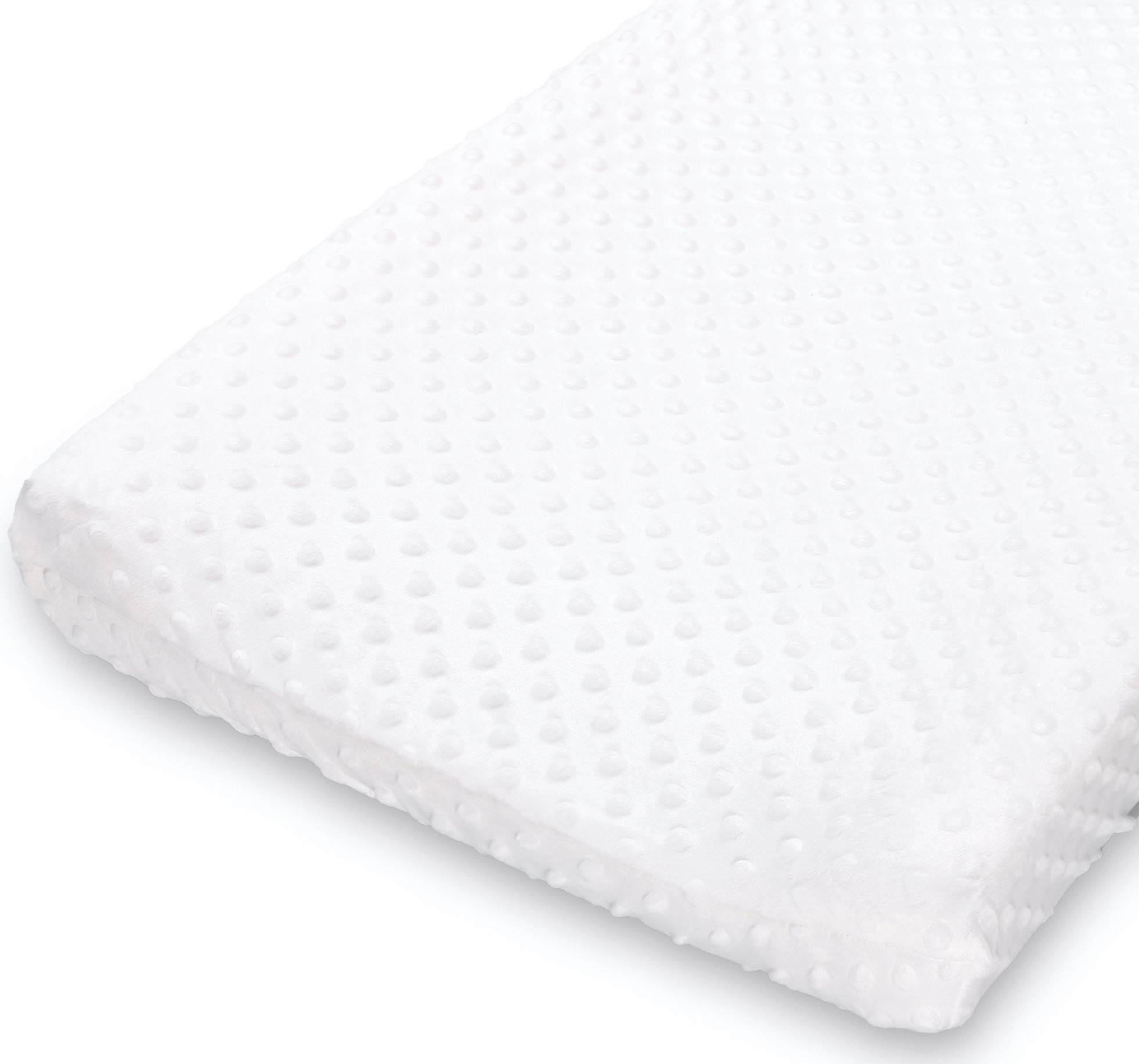 The Peanutshell Plush Minky Changing Pad Covers for Baby Boys or Girls | 2 Pack Set in Unisex Grey & White