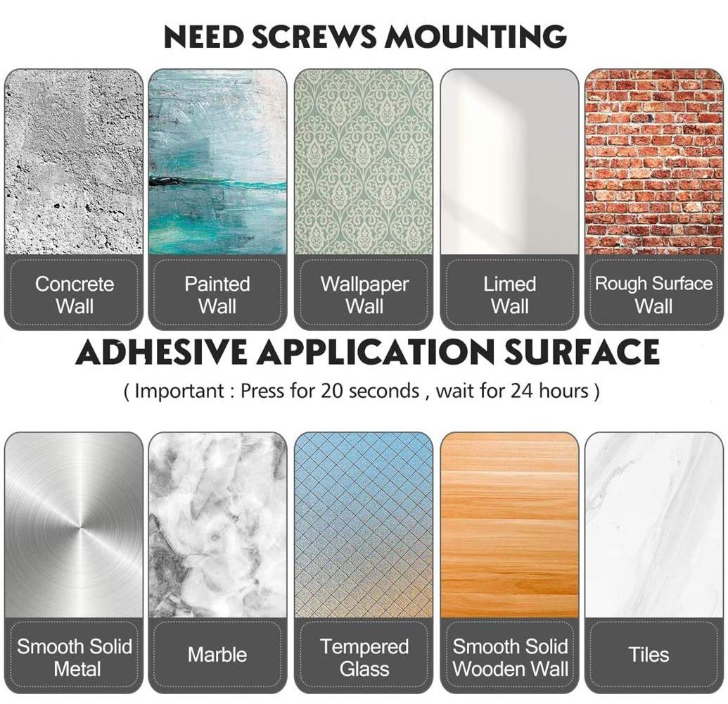 Self Adhesive Paper Towel Holder Under Kitchen Cabinet, Vanwood Paper Towel Rack Stick on Wall, Matte Black Paper Holder Mounted Vertical or Horizontal in Screws or Adhesive, SUS304 Stainless Steel
