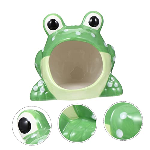 HEALEEP Hamster Cooling nest Hamsters Hideout cave Rat Hammock Chinchilla Hide Small Animal Hamster hut Ceramic Critter Hideout Hamster House Hamster Hideout Luxury Ceramics Coconut Shell