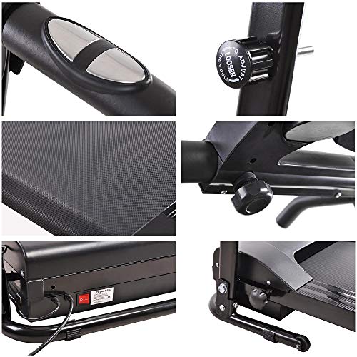 AW Folding Electric Treadmill Portable Running Walking Treadmill with LCD Display Easy Assembly for Home Cardio Exercise