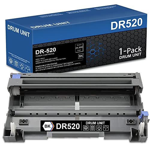 PSARECOLU Compatible DR-520 DR520 Drum Unit Replacement for Brother HL-5380DN 5240 5250DN/DNT 5270DN, MFC-8690DN 8660DN 8670DN, DCP-8080DN 8085DN 8060 8065DN Printer (1-Pack, Black 25,500 Yield)