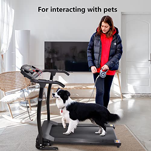 AW Folding Electric Treadmill Portable Running Walking Treadmill with LCD Display Easy Assembly for Home Cardio Exercise