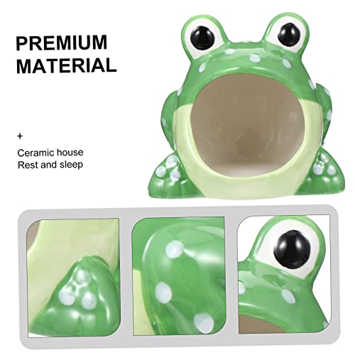 HEALEEP Hamster Cooling nest Hamsters Hideout cave Rat Hammock Chinchilla Hide Small Animal Hamster hut Ceramic Critter Hideout Hamster House Hamster Hideout Luxury Ceramics Coconut Shell