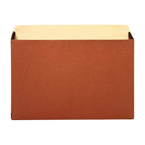 Office Depot Brand File Cabinet Pockets, 5 1/4" Expansion, Legal Size, Brown, Box of 5