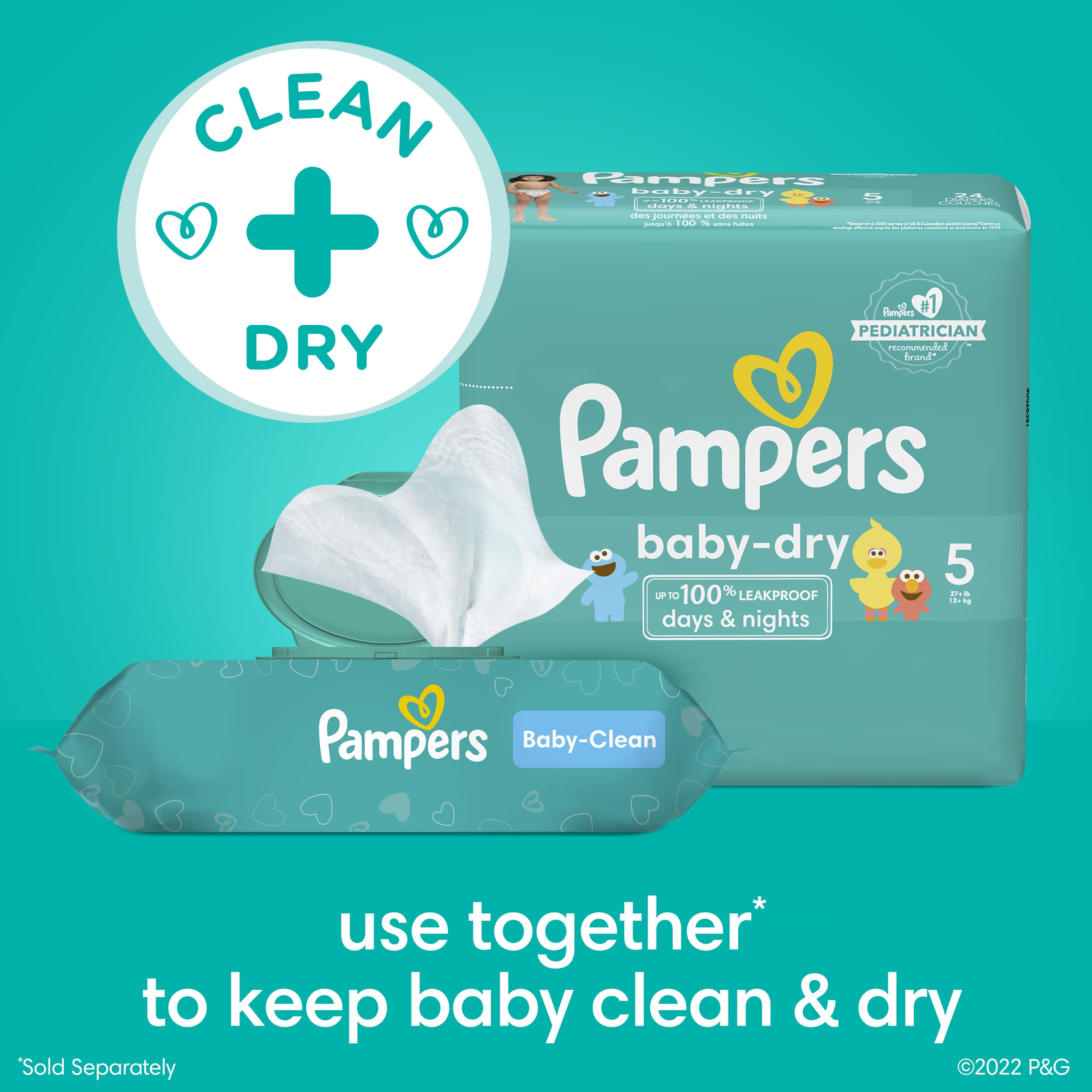 Pampers Baby Wipes Baby Fresh Scented 9X Pop-Top Packs 720 Count