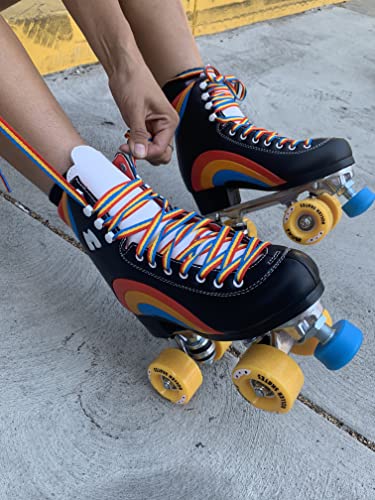 Moxi Skates - Rainbow Rider - Fun and Fashionable Womens Roller Skates | Asphalt Black | Size 10