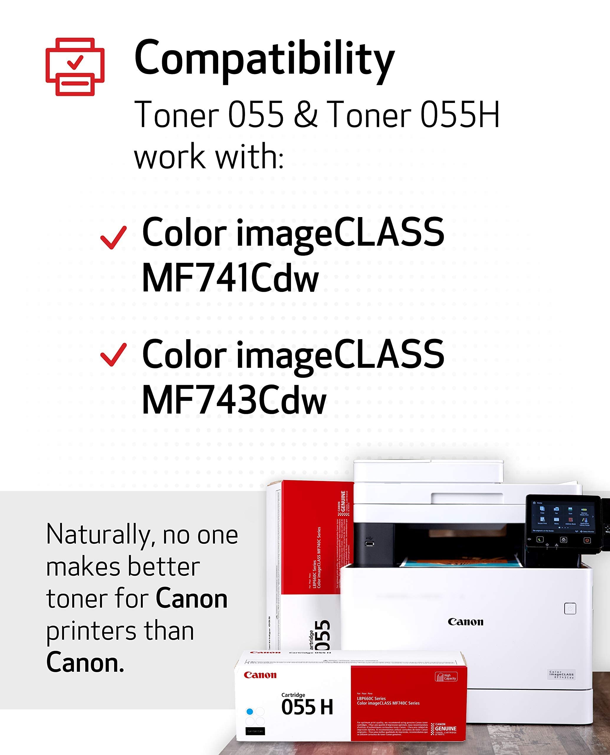 Canon imageCLASS Series Wireless Color All-in-One Laser Printer, Multifunction, Up to 28 ISO ppm, Mobile-Ready, Duplex Compatible with Alexa, Bundle JAWFOAL Printer Cable White