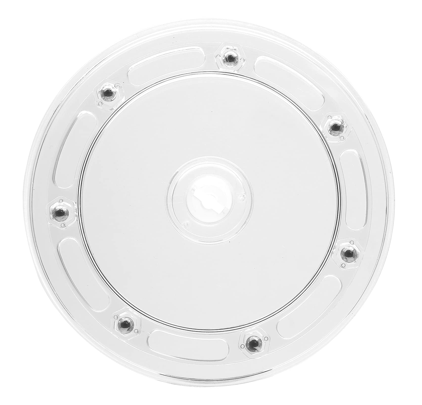 Zorveiio 6 Inch Acrylic Turntable Organizer, Clear 360 Degree Rotation Round Turntable for Kitchen Pantry Table Countertop Cabinet Decorating