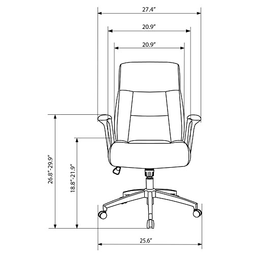 Realspace® Modern Comfort Delagio Bonded Leather Mid-Back Manager's Chair, Taupe/Silver