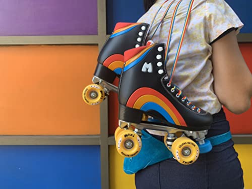 Moxi Skates - Rainbow Rider - Fun and Fashionable Womens Roller Skates | Asphalt Black | Size 10