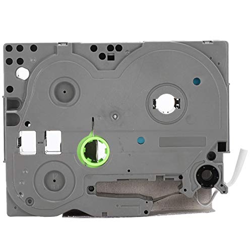 Agatige Compatible Label Tape Replacement for Brother Printer Ribbon Tapes Label Maker Tapes(12mm Black on Matte Silver)