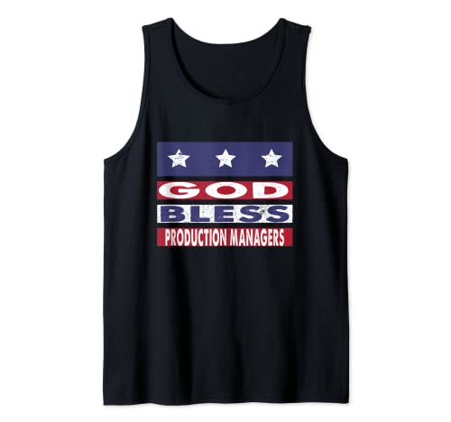 God Bless Production Managers Patriotic Christian Tank Top