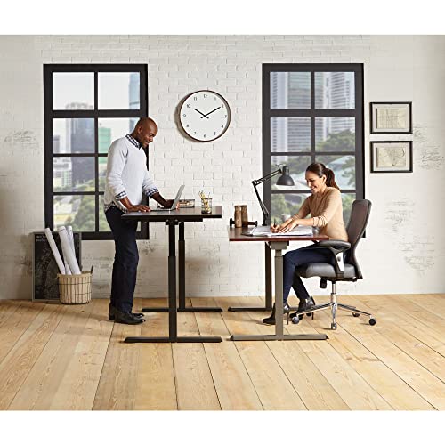 RealspaceĀ® Magellan Pneumatic Height-Adjustable Standing Desk, 60"W, Cherry