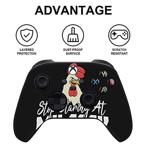 Xbox series X console and controller skins Chicken Rooster Stop Staring At My Cock Vinyl skin decal sticker cover packaging(Xbox seriesX)