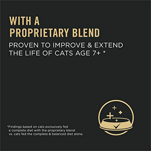 Purina Pro Plan Senior Cat Food With Probiotics for Cats, Chicken and Rice Formula - (4) 12.5 lb. Bags