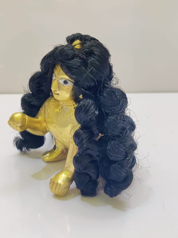 laddu Gopal Designer Culry Hairs/Radha Rani Hairs/Radha Rani Designer Hairs/Heavy Hairs / Size 3NO / RK_882