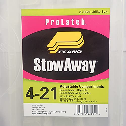 Plano 2-3601-00 Thin Stowaway with Adjustable Dividers, Clear, One Size (2360100)