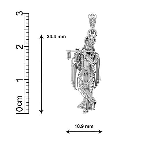 Generic Sterling Silver (92.5% purity) Lord Krishna/Radha Krishna/Bal Gopal Pendant/Locket for Men & Women