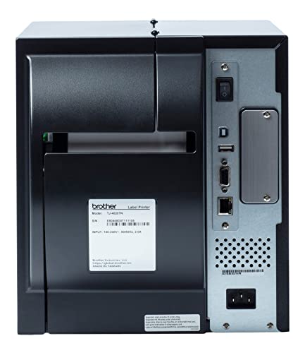 Brother TJ-4020TN Entry Level High-Speed Industrial Barcode Label Printer, 203 dpi, 10ips, Ethernet and USB 2.0