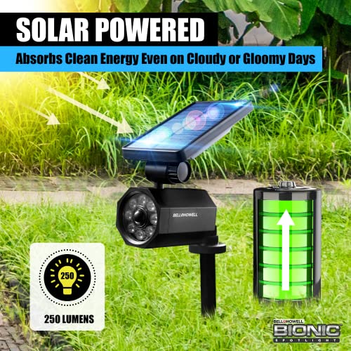 Bell+Howell Bionic Spotlight Original LED Solar Outdoor Lights with Motion Sensor Super Bright Outdoor Solar Lights Waterproof Landscape Lighting for Yard, Garden Outdoor Lighting As Seen On TV