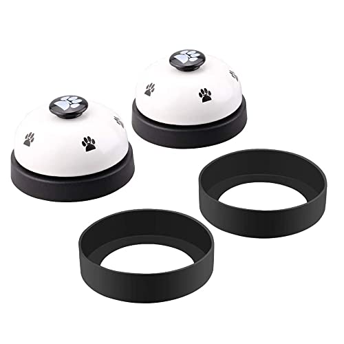 Comsmart Dog Training Bell, Set of 2 Dog Puppy Pet Potty Training Bells, Dog Cat Door Bell Tell Bell with Non-Skid Rubber Base