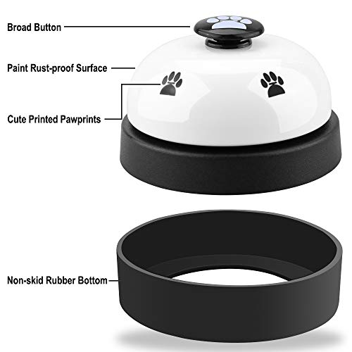 Comsmart Dog Training Bell, Set of 2 Dog Puppy Pet Potty Training Bells, Dog Cat Door Bell Tell Bell with Non-Skid Rubber Base