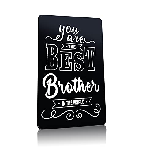 Brother Gifts Christmas Birthday Gifts for Brother Engraved Wallet Card for Brother Fathers Day Thanksgiving Day Gifts Brother Gifts from Sister Brother
