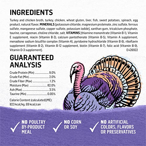 Purina Beyond Cage-Free Turkey, Sweet Potato and Spinach Recipe In Wet Cat Food Gravy - (12) 3 oz. Cans