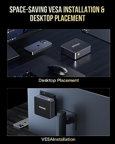GMKtec Mini PC Intel Core i7 12650H (4.7GHz) Business Office Mini Computers Desktop Preinstalled Windows 11 Pro 24GB DDR5 Dual Channel 1TB Hard Drive SSD 4K, USB 4.0, WiFi 6, BT 5.2, Ethernet RJ45 LAN