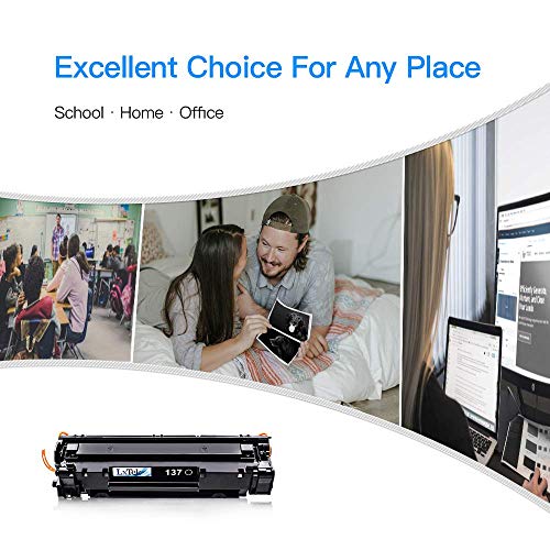 LxTek Compatible Toner Cartridge Replacement for Canon 137 Toner cartridg CRG137 CRG 137 9435B001AA to use with ImageClass d570 mf236n mf232w mf216n mf244dw mf242dw mf232w,4 Black